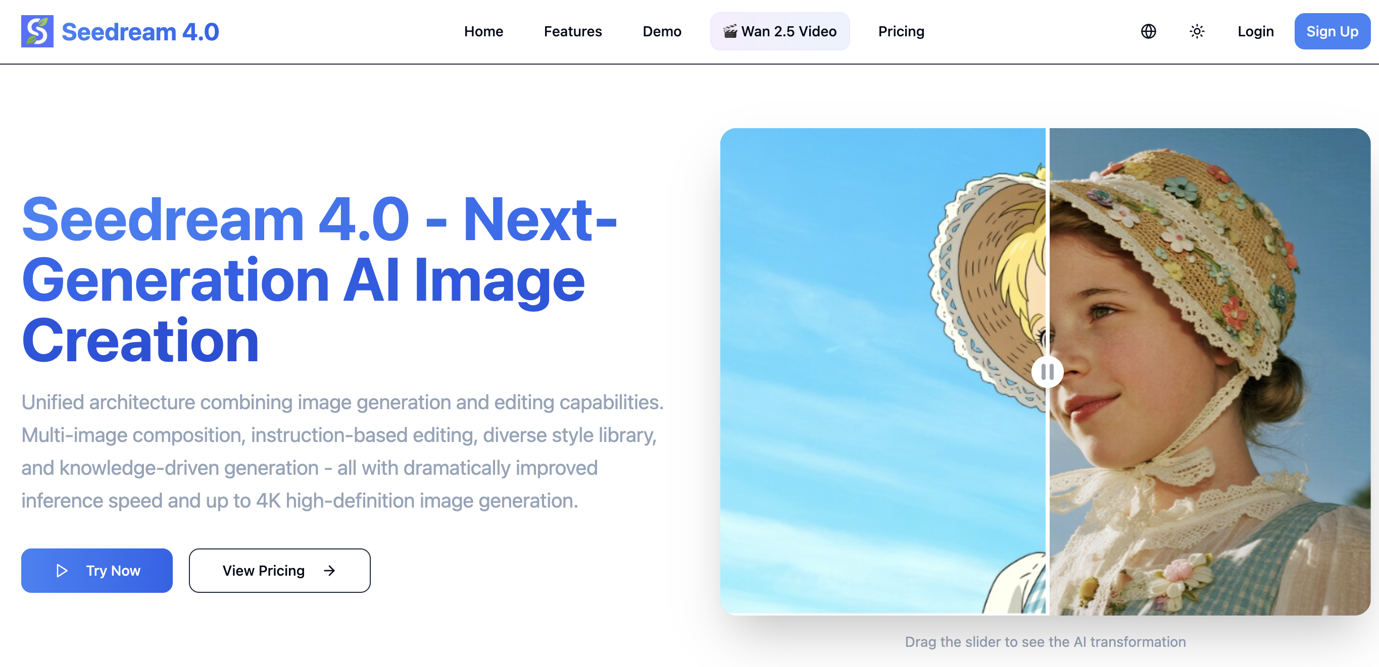 Seedream 4.0 - AI Image Generator | Multi-Image Composition | Instruction-Based Editing